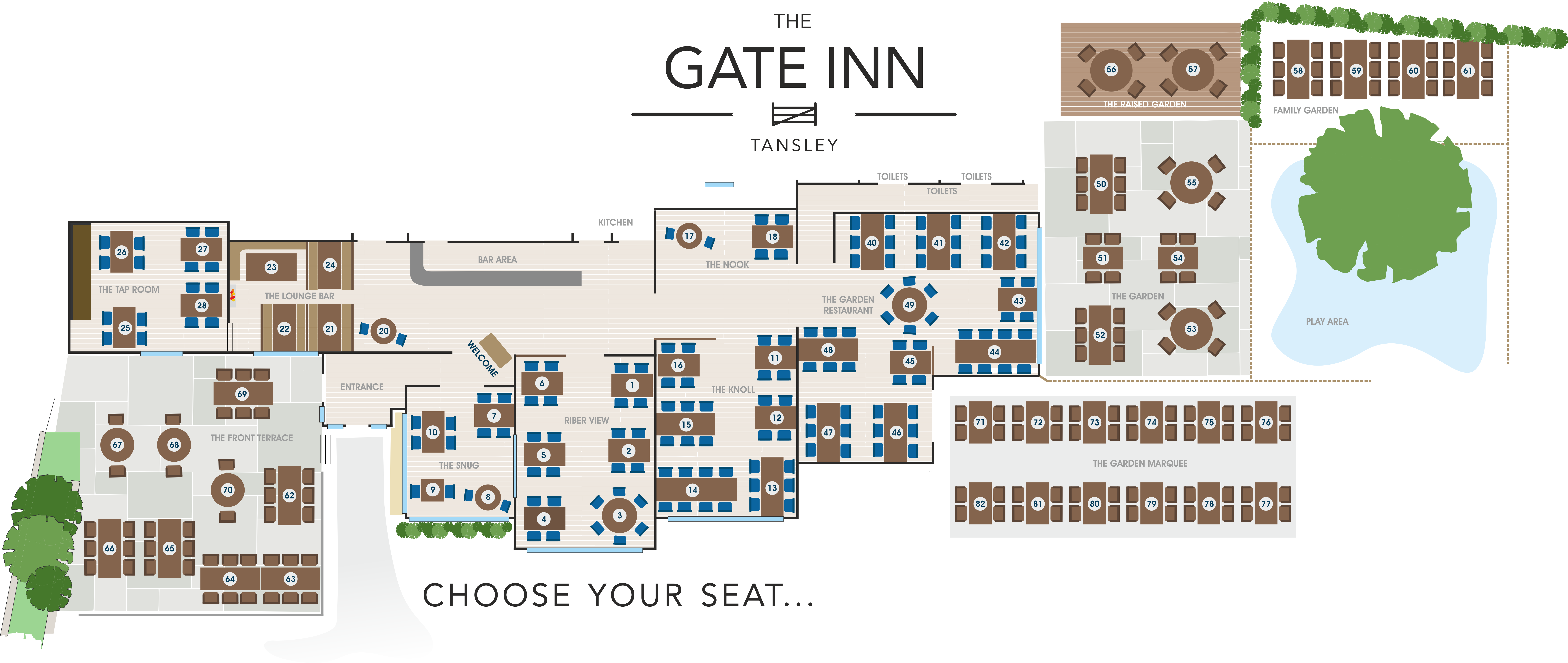 the Gate Layout - The Gate Inn Tansley